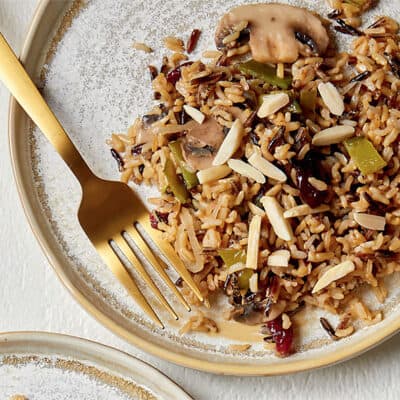 Instant Pot Wild Rice Pilaf - Plant Based Instant Pot